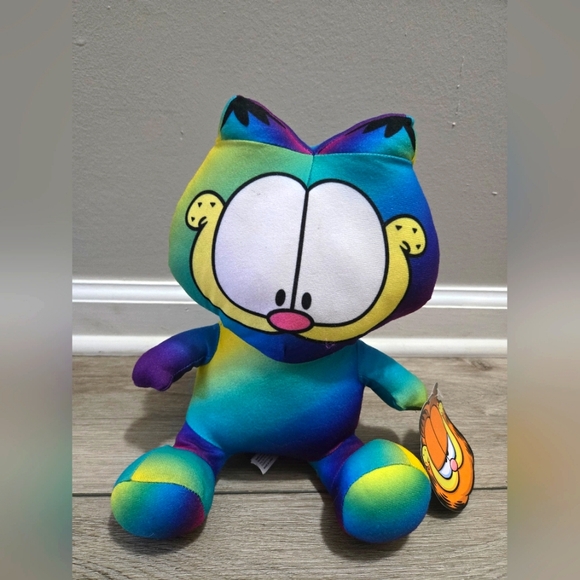 toy factory | Toys | Garfield Tiedye Plush Toy Doll Tv Cartoon Rainbow ...